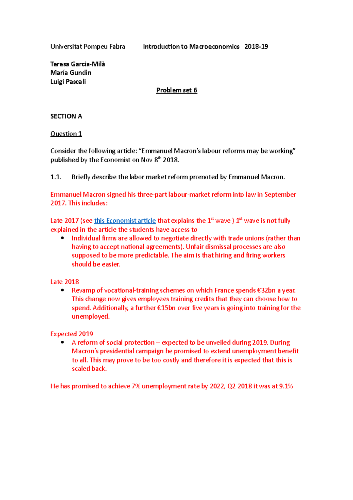 PS6 Solutions CE LP - Problem Set 6 Introduction To Macroeconomics - Universitat Pompeu Fabra ...