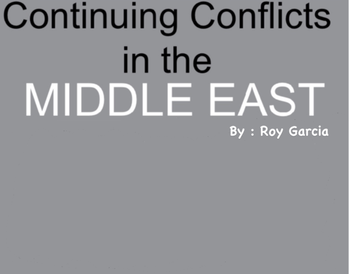 Conflict in the Middle East - Studocu