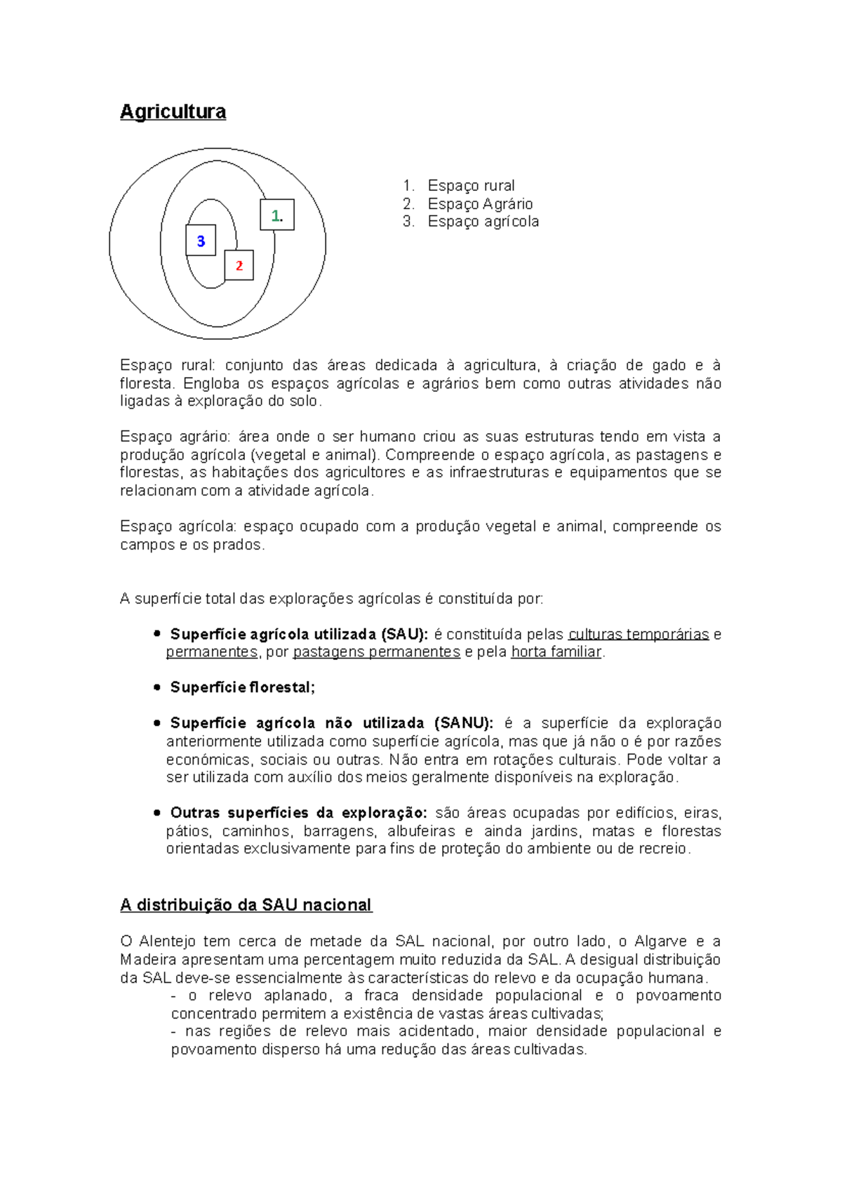 Agricultura - 1. 2 3 Agricultura Espaço rural Espaço Agrário Espaço ...
