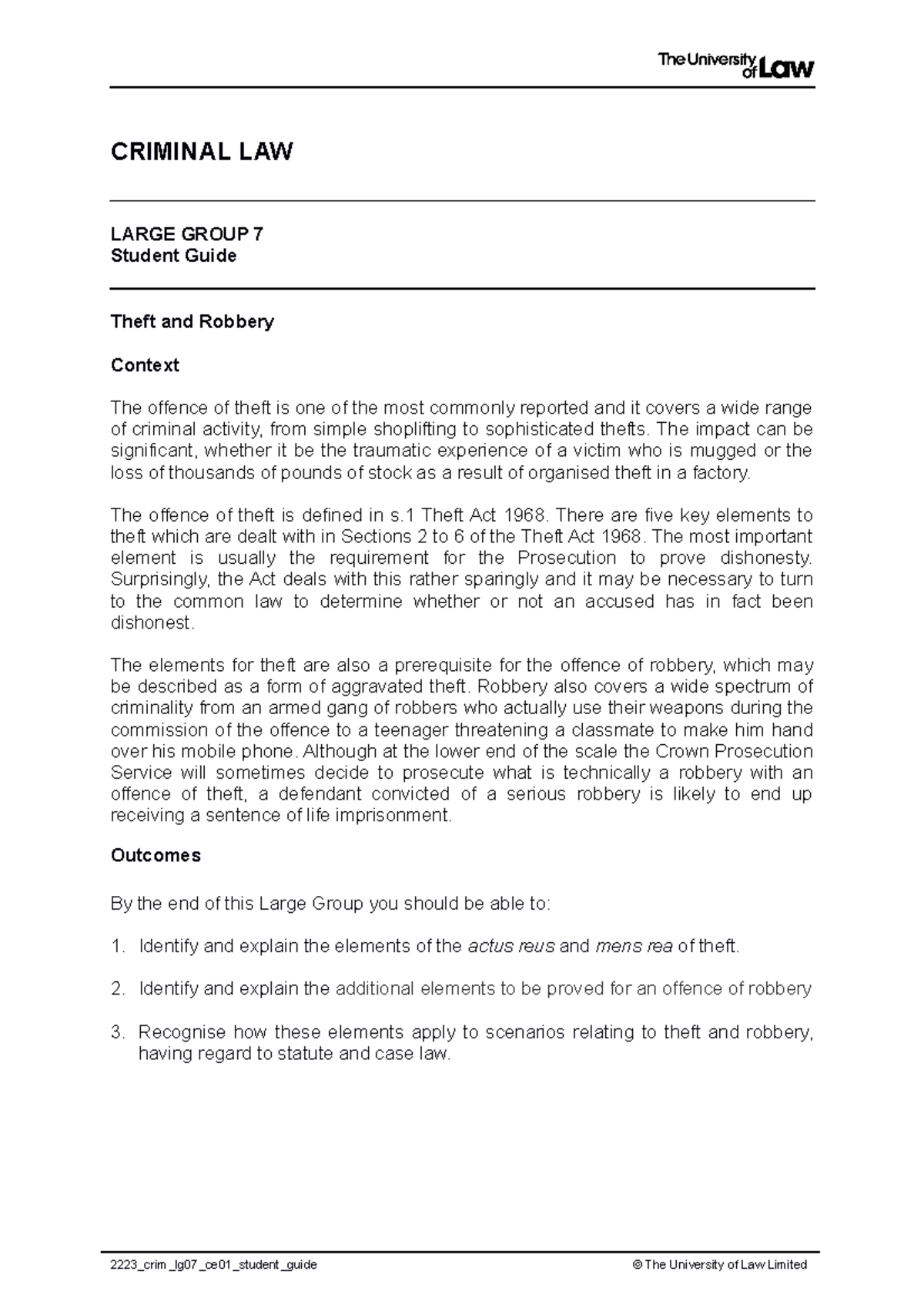 Criminal Law LG 7 - Large group notes - CRIMINAL LAW LARGE GROUP 7 ...