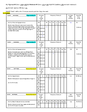 SE 1164 Healthy Heart Lab - KINE-1164 Life Check Lab Please have your ...