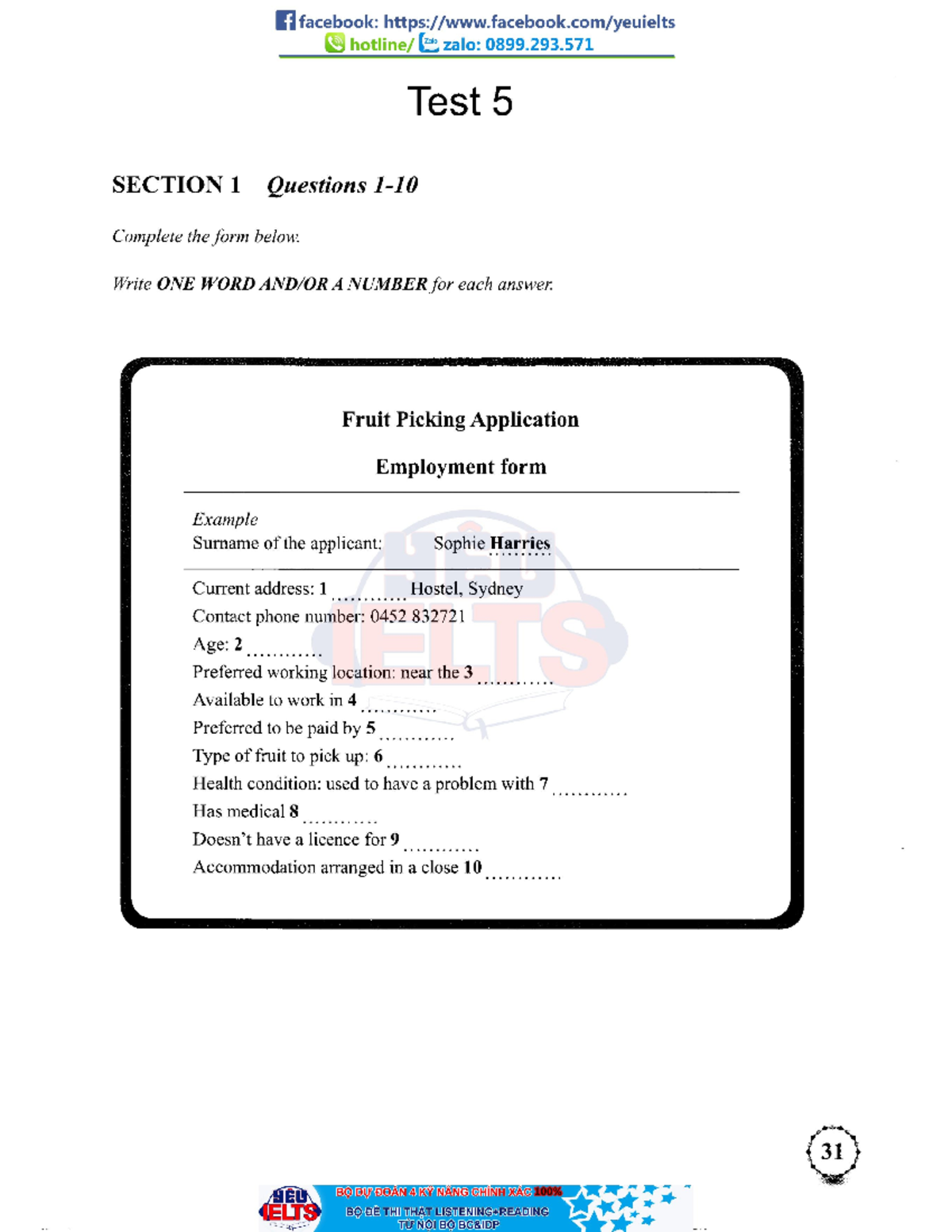 Lis V05 Full Listening Test 5 - Tài liệu Ielts - Studocu