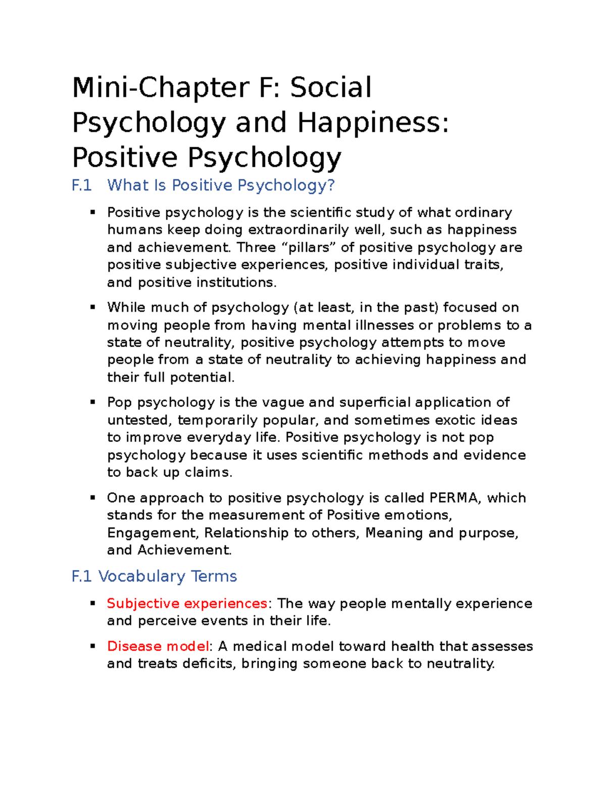 Social Psychology Mini-Chapter F Notes - Mini-Chapter F: Social ... Social Psychology Mini-Chapter F Notes - Mini-Chapter F: Social ...