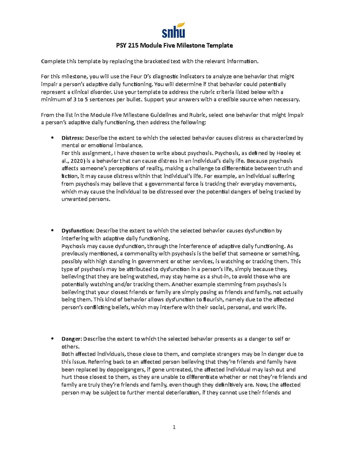 PSY 215 Module 5 Milestone Complete With Reference - PSY 215 Module ...