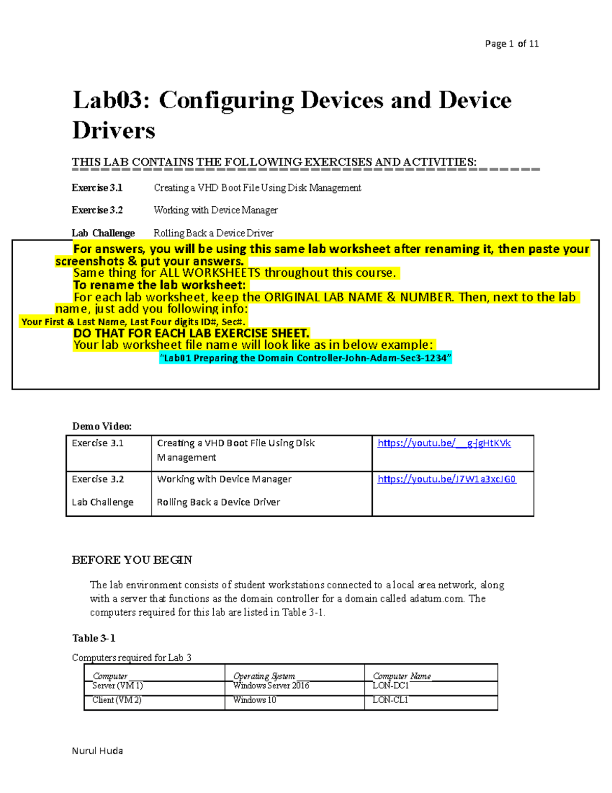 Lab03 Configuring Devices And Device Drivers Mustafa Khan Sec3 1441 Lab03 Configuring Devices