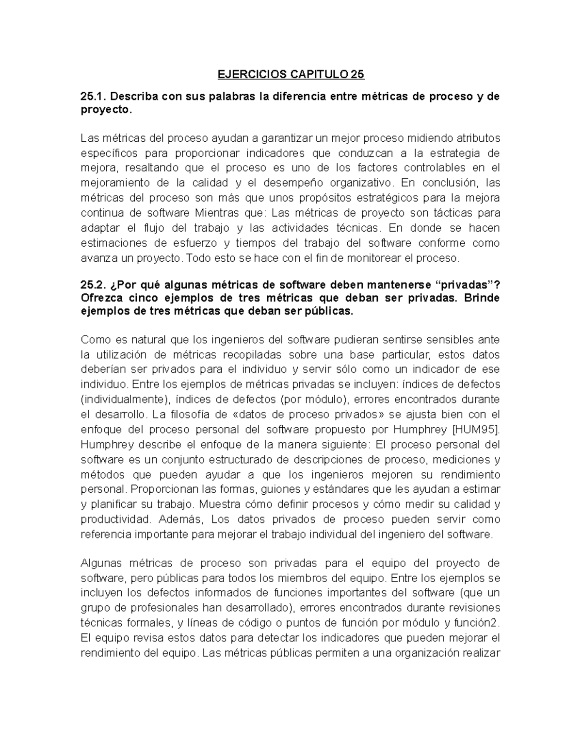 Ejercicios- Capitulo-25 - EJERCICIOS CAPITULO 25 Describa con sus palabras la diferencia entre ...