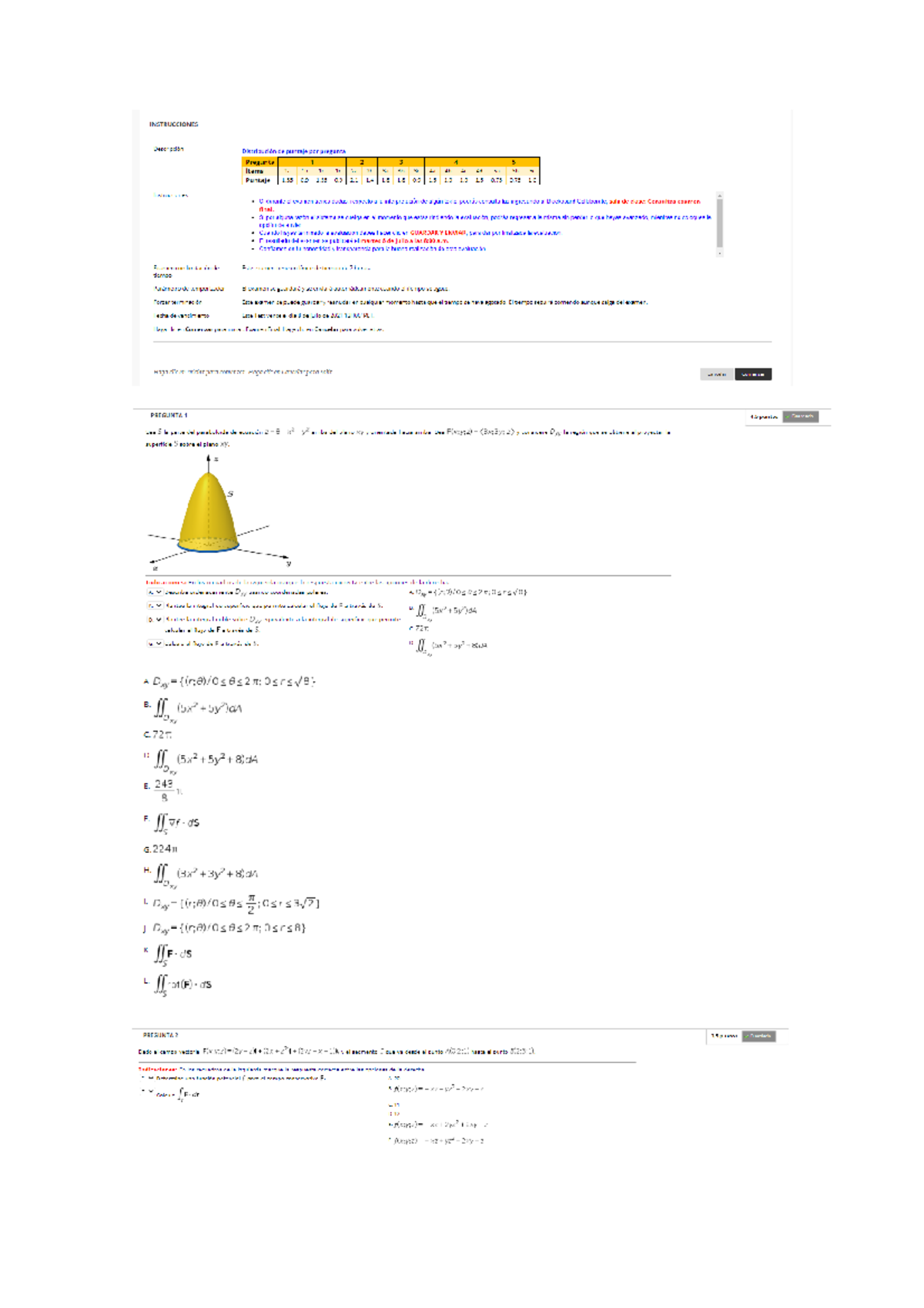 Calculo 2 examen final nota 20 - Cálculo 2 - Studocu
