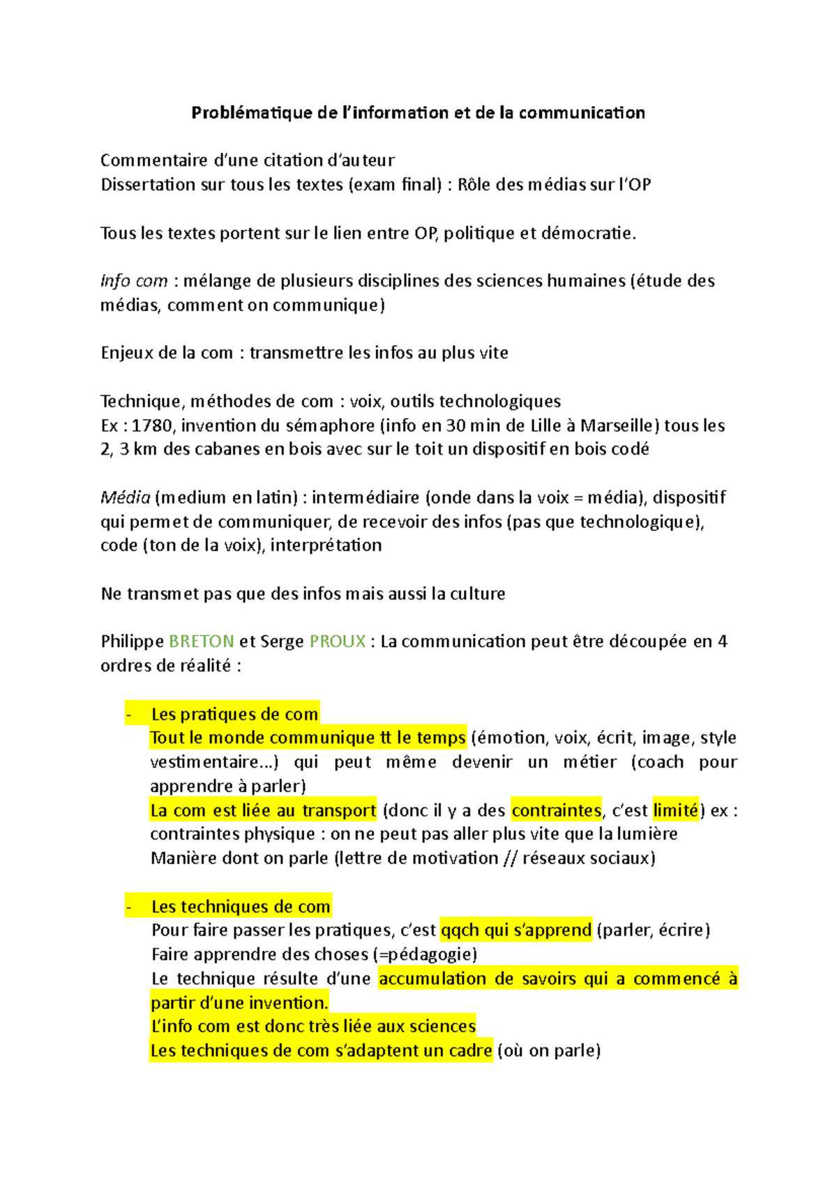 Problématiques de l’information et communication - Problématique de l ...