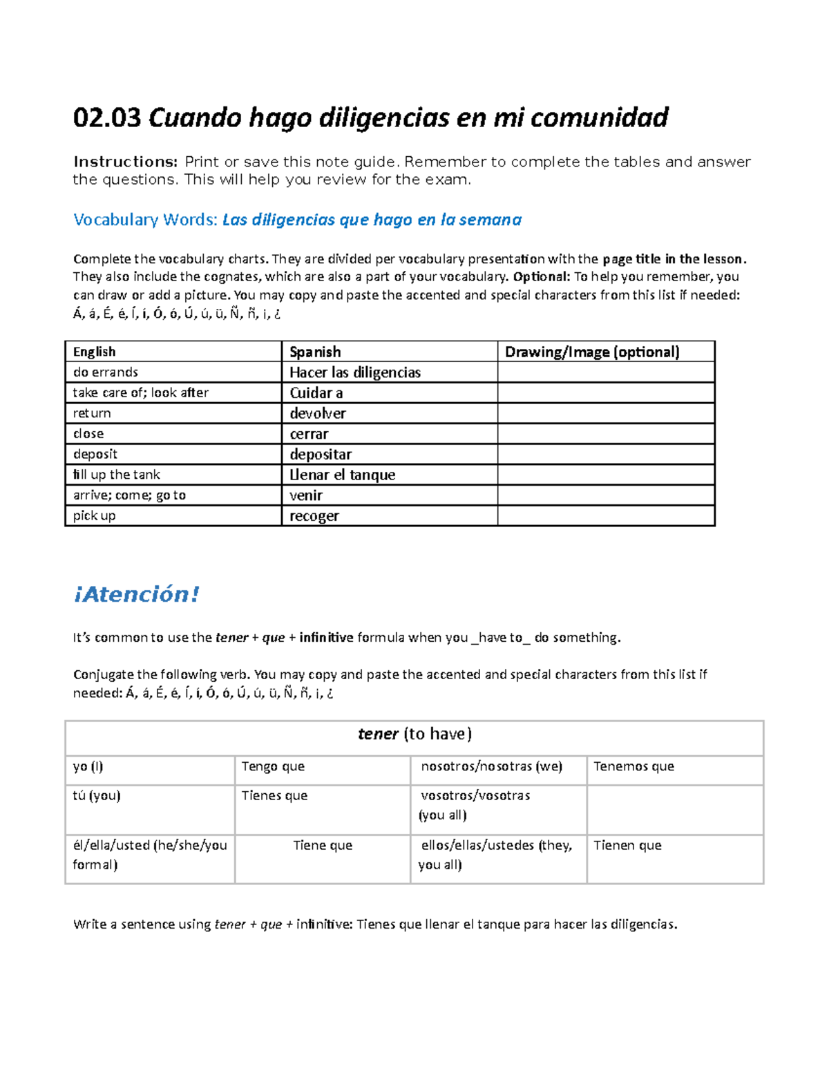 02 03 notes - Spanish module for online learning but i'm just uploading ...