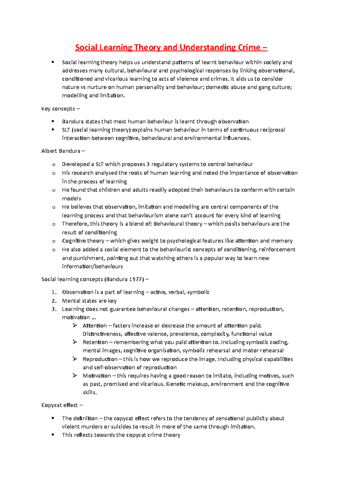Social Learning Theory and Understanding Crime - It aids us to consider ...