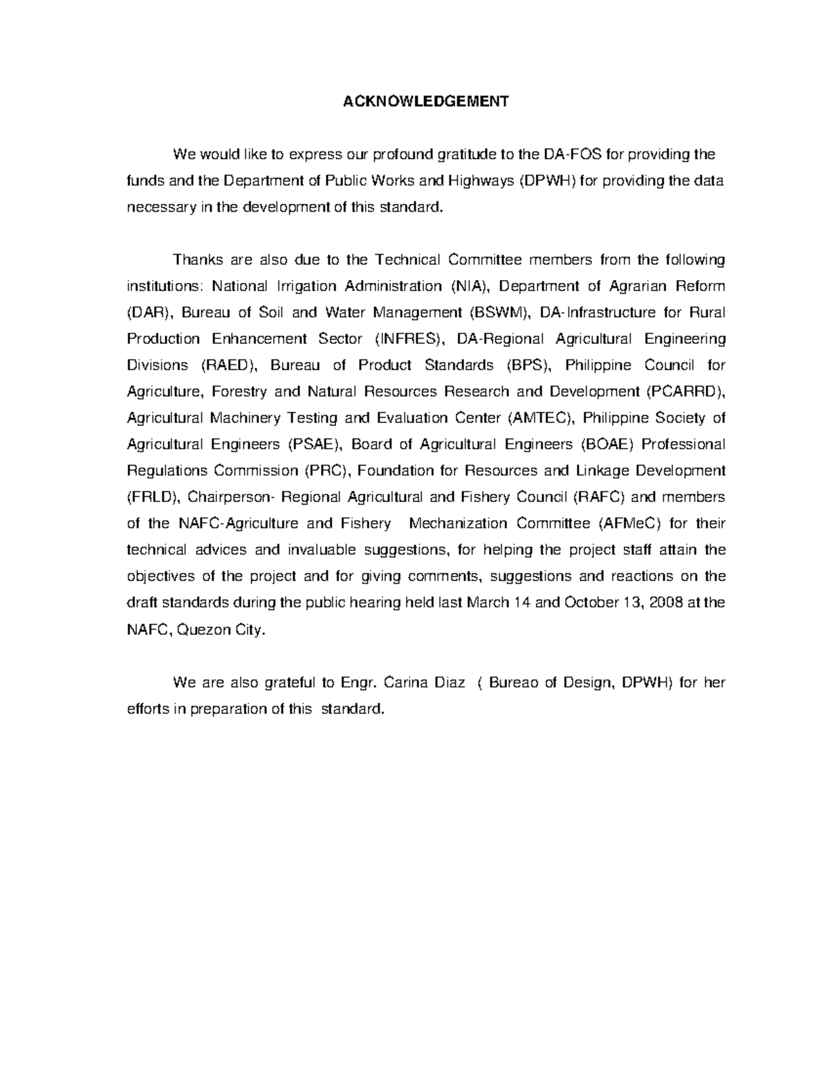 Acknowledgement PAES 6 - ACKNOWLEDGEMENT We would like to express our ...