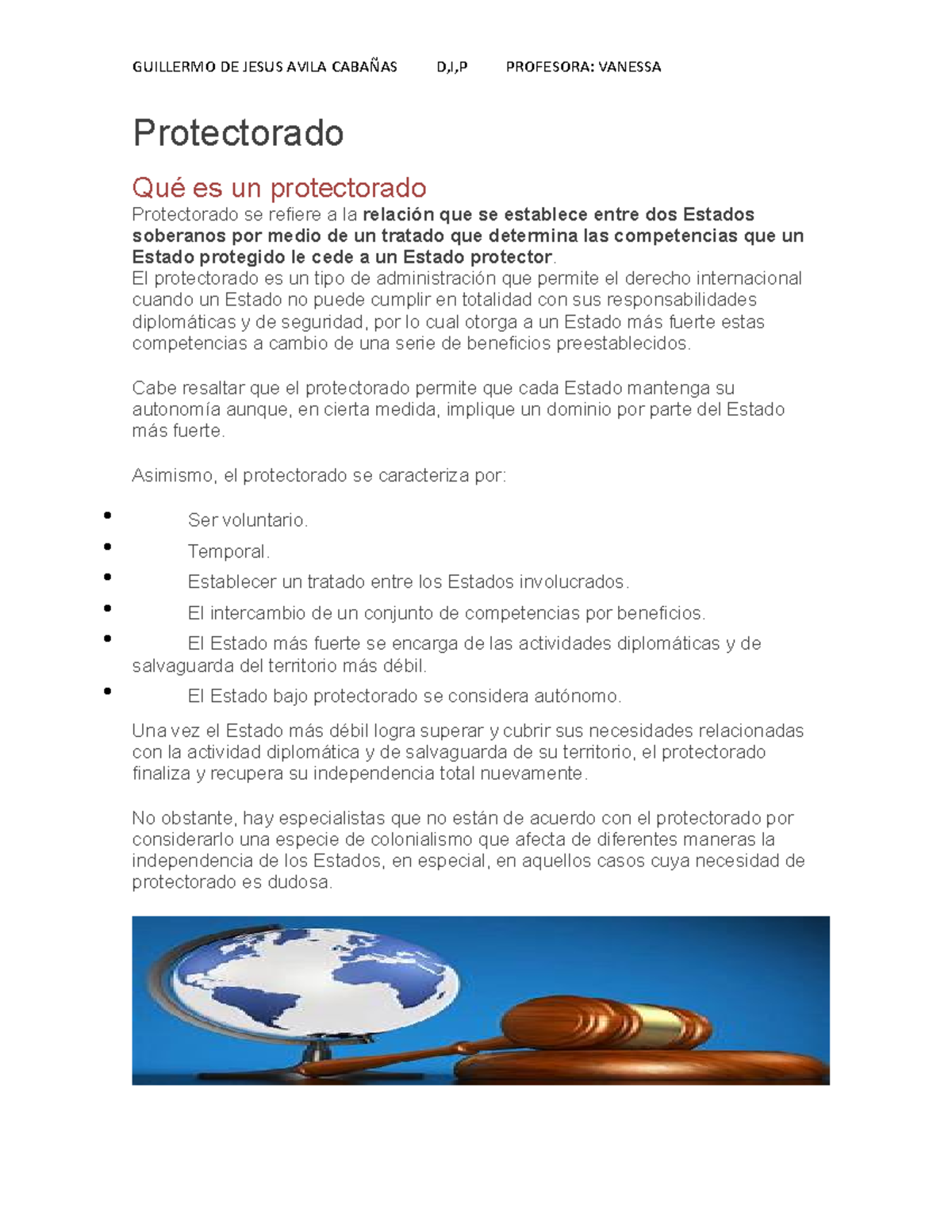 Protectorado - GUILLERMO DE JESUS AVILA CABAÑAS D,I,P PROFESORA ...