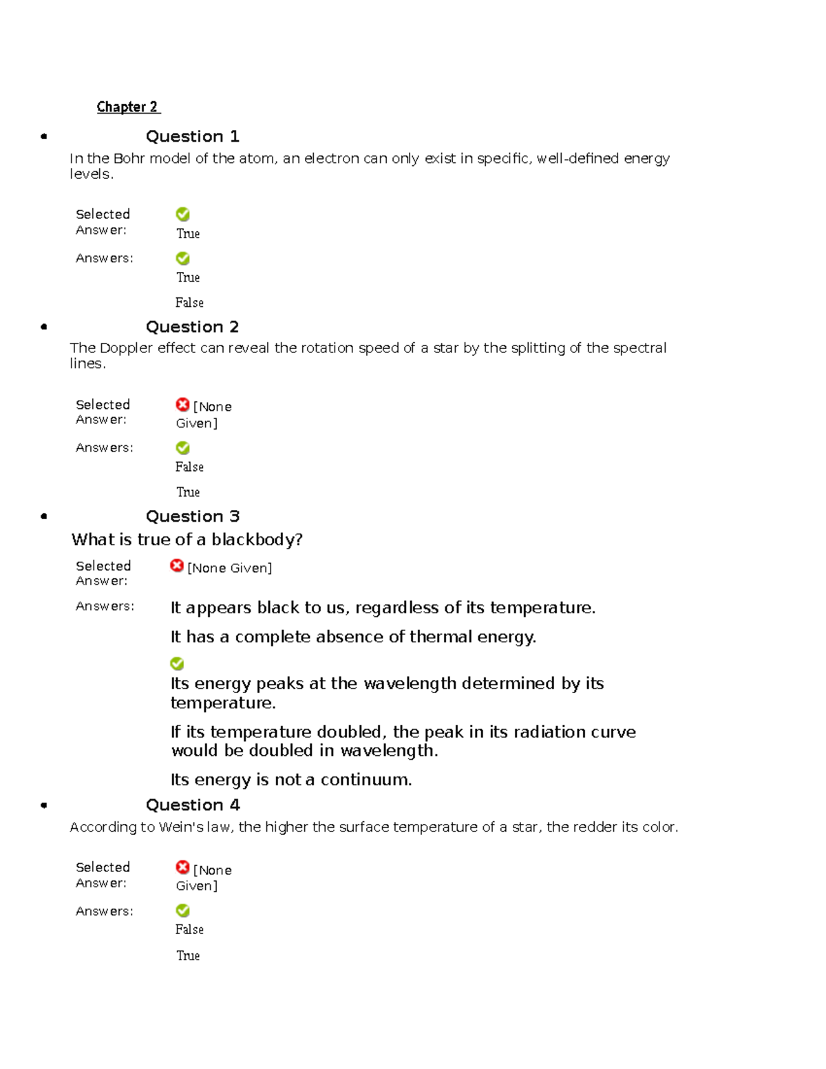 Midterm 1 Answers - astronomy - Chapter 2 Question 1 ####### In the ...