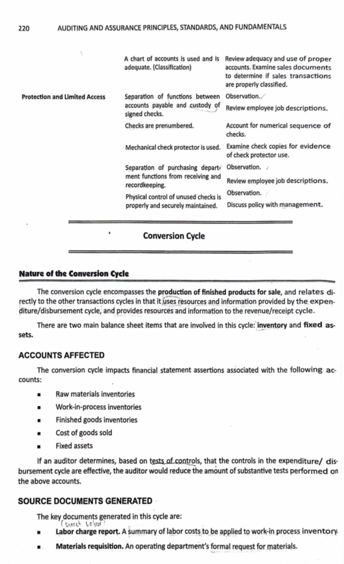 Conversion Cycle - Accounting - Studocu