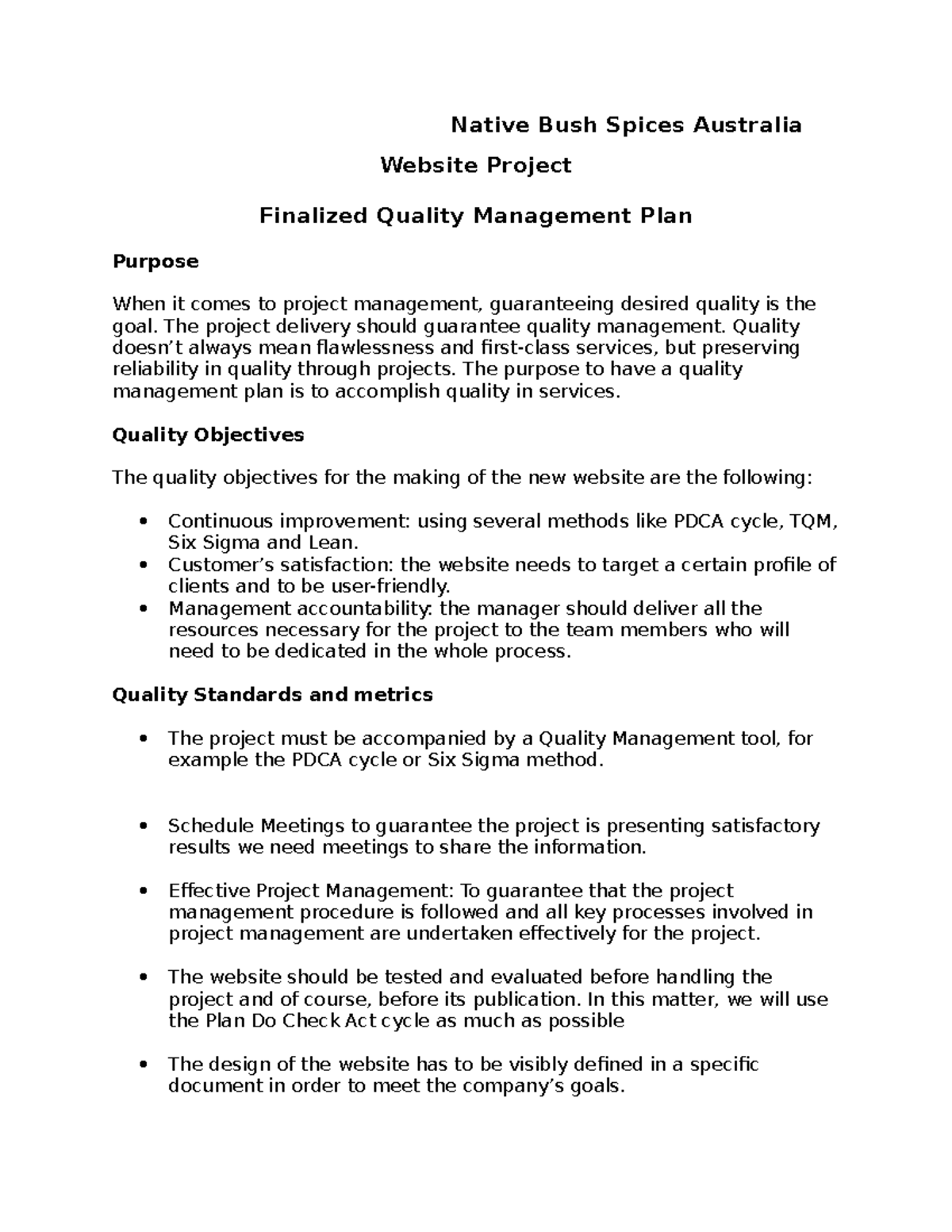 CFinalized Project Management Plan - Native Bush Spices Australia ...
