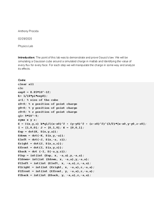 Lab 200 - Electrostatics - Electric Charge and Force - Lab Report ...