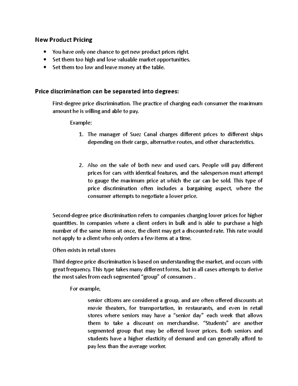 New Product Pricing - Set them too high and lose valuable market ...