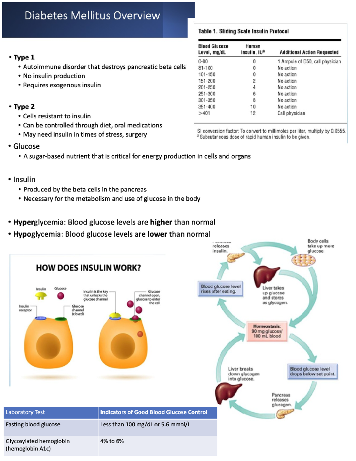 Chapter 20 - ihjshj;dj - Diabetes Mellitus Overview Table 1. Sliding ...
