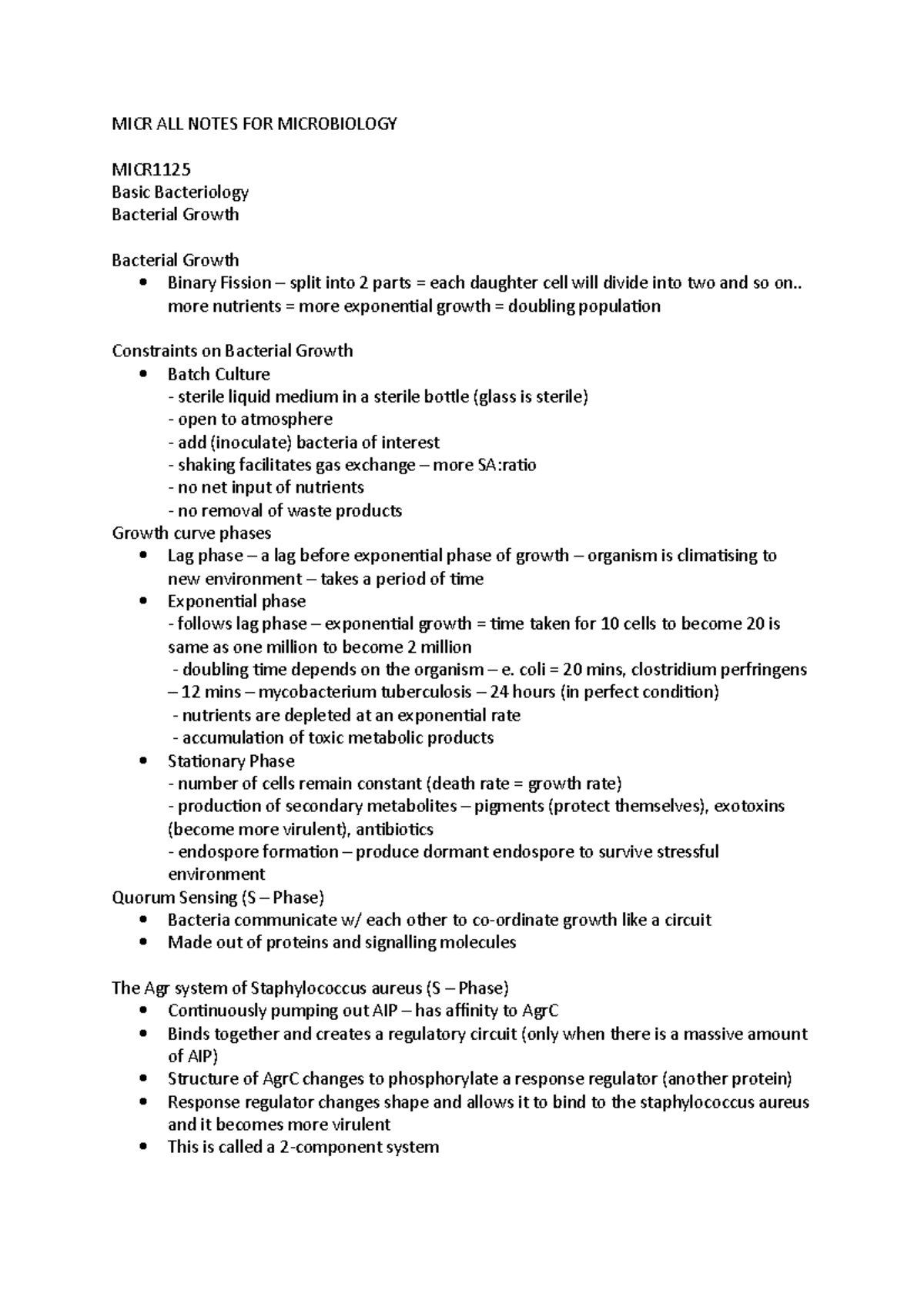 MICR ALL Notes FOR Microbiology - MICR ALL NOTES FOR MICROBIOLOGY MICR ...