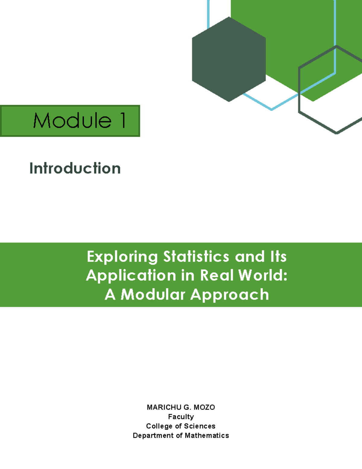 Module # 1 Statistics (Letter-sized) Module # 1 Statistics (Letter ...