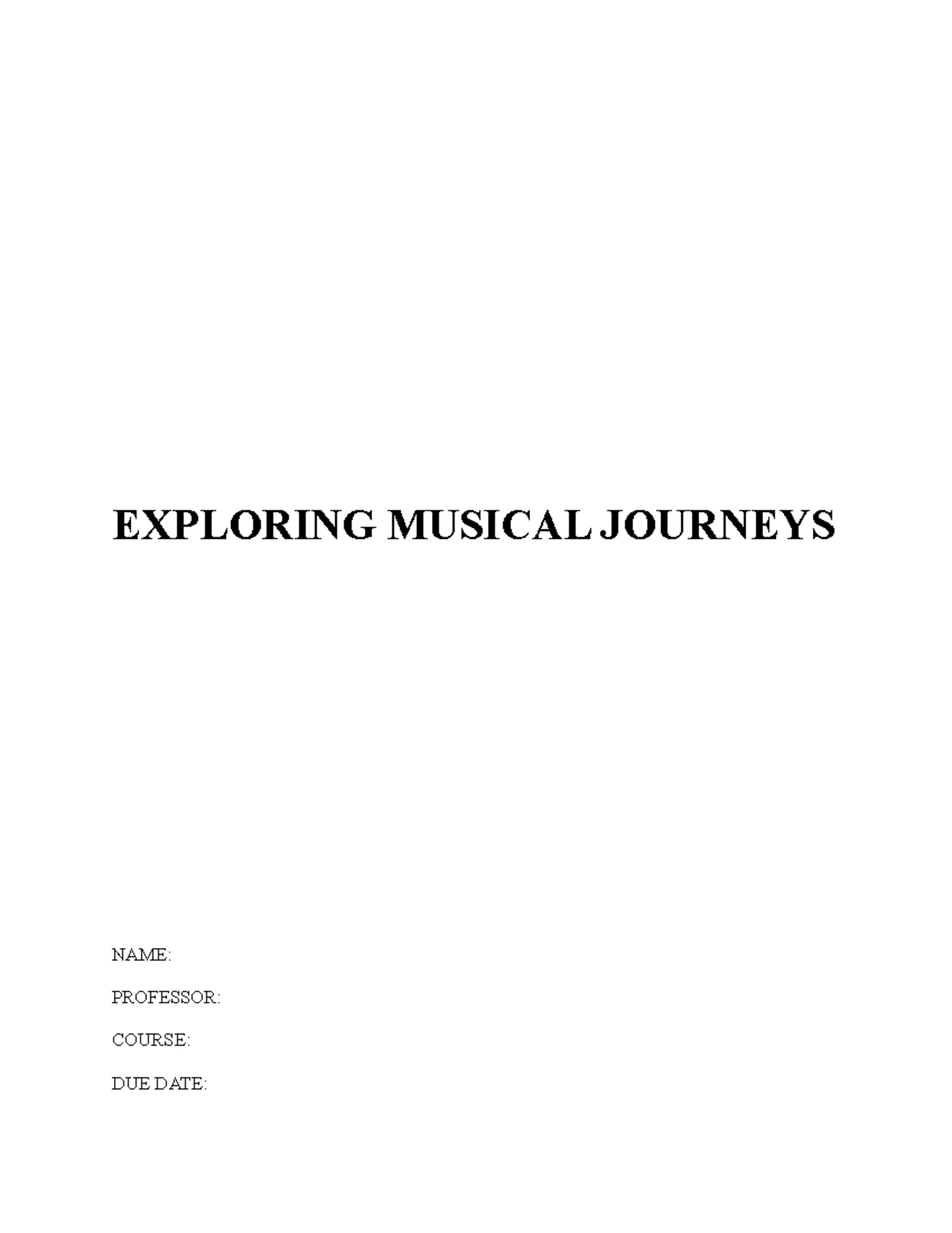 Exploring Musical Journeys 2 - EXPLORING MUSICAL JOURNEYS NAME ...