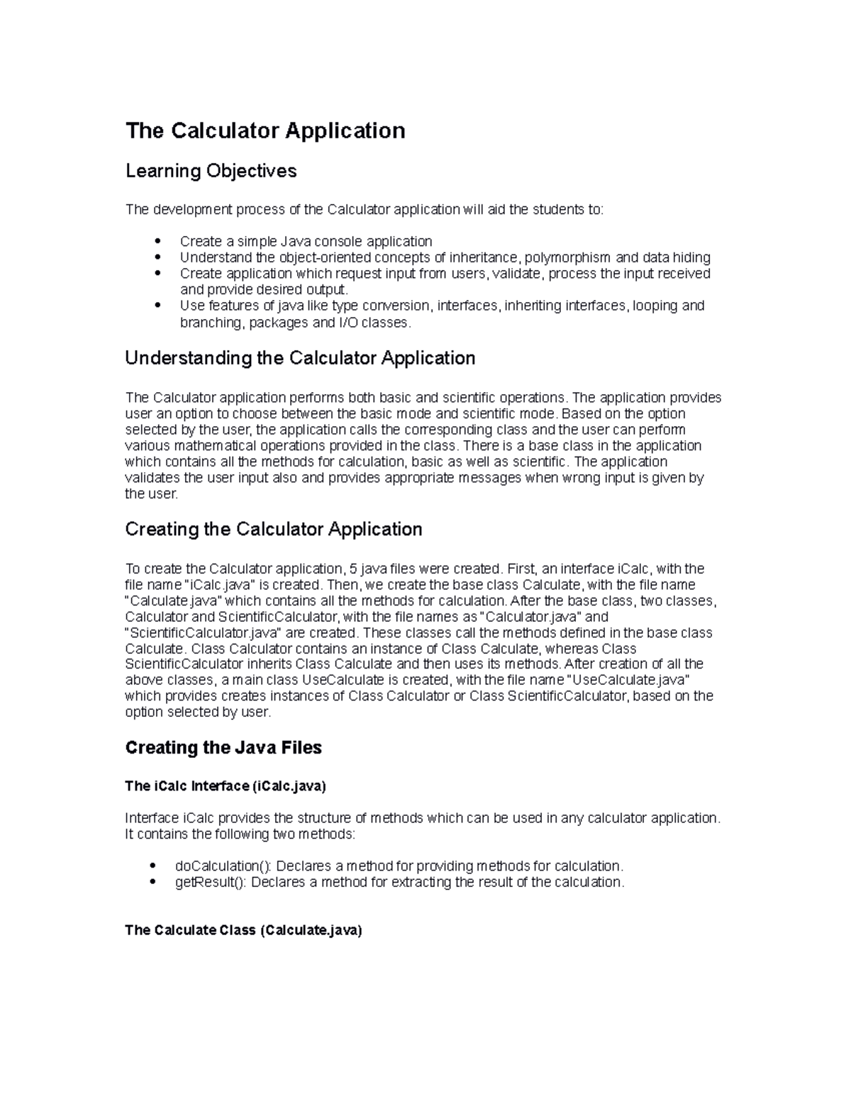 Java Mini project Calculator - The Calculator Application Learning ...