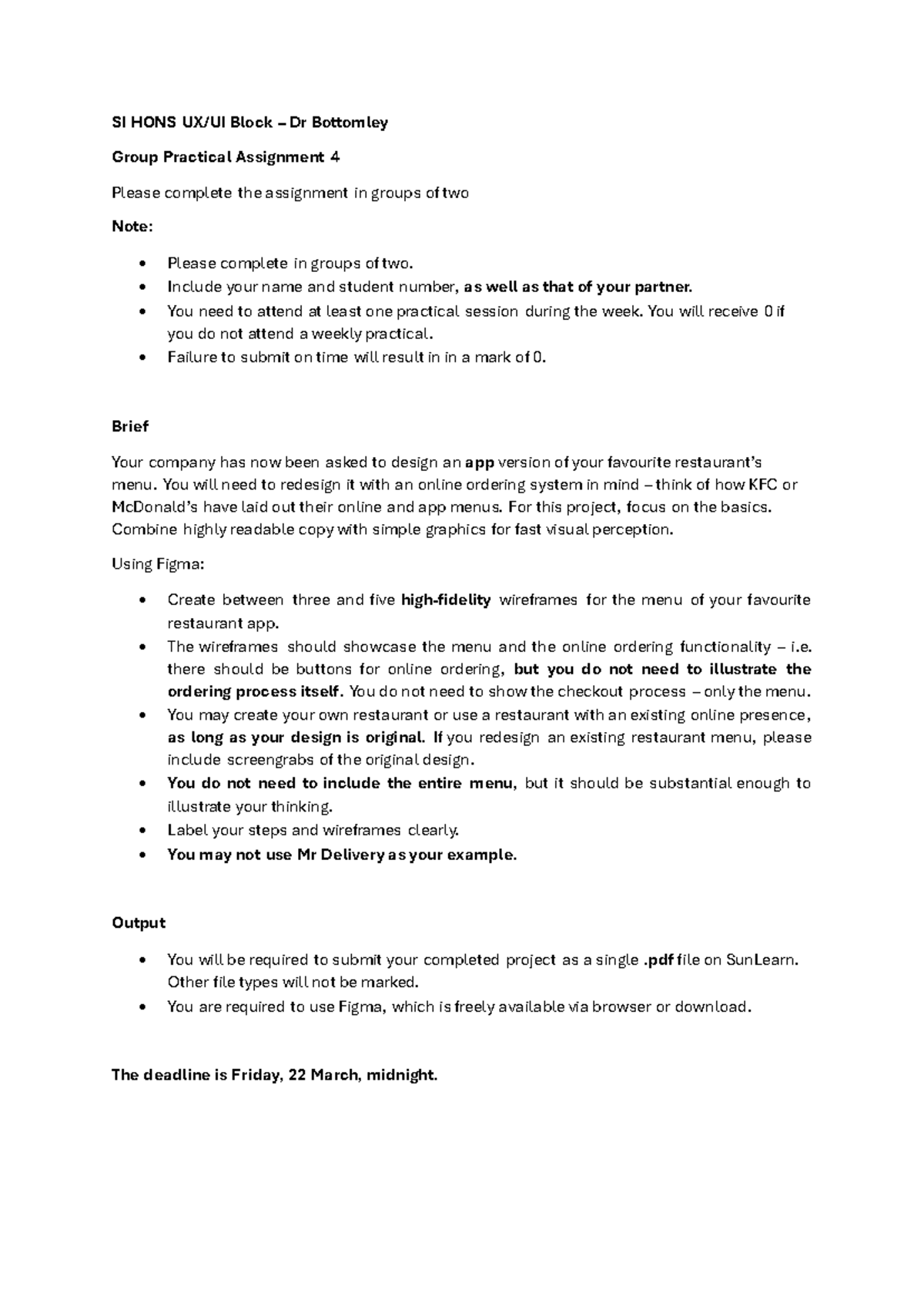 Practical 4 - SI HONS UX/UI Block – Dr Bottomley Group Practical ...