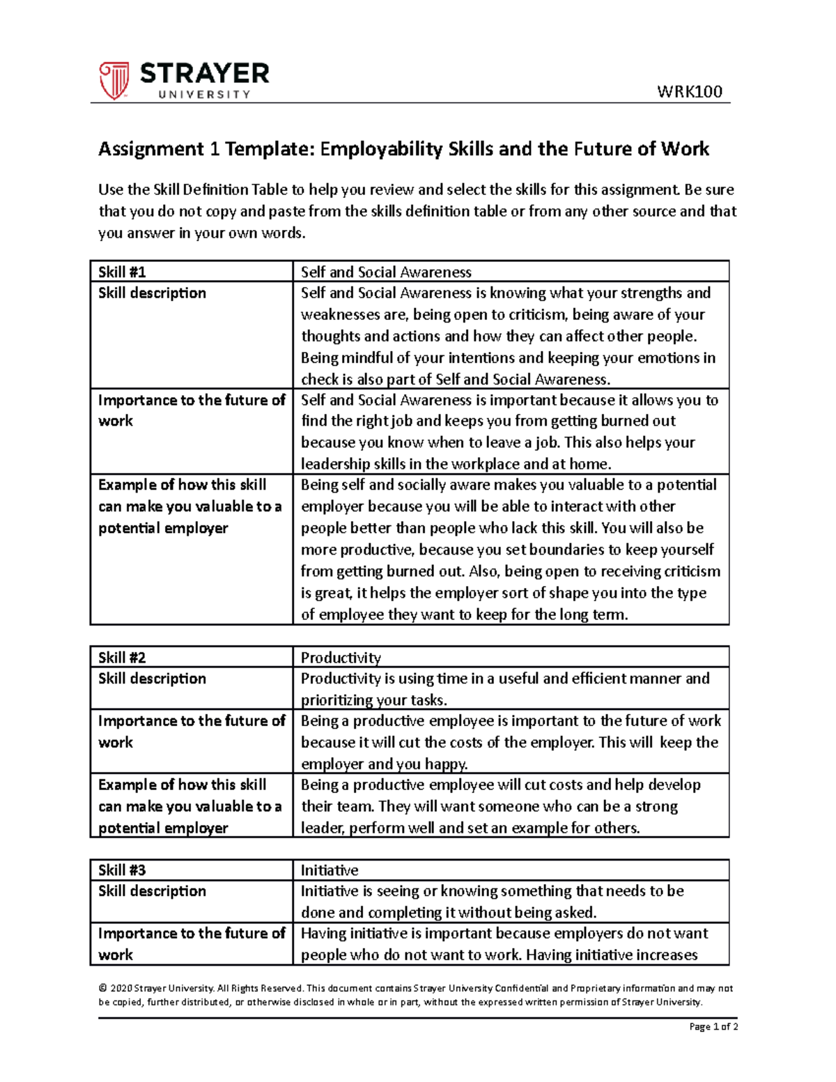 Assignment 1 Template - jd;wdkch - WRK Assignment 1 Template ...