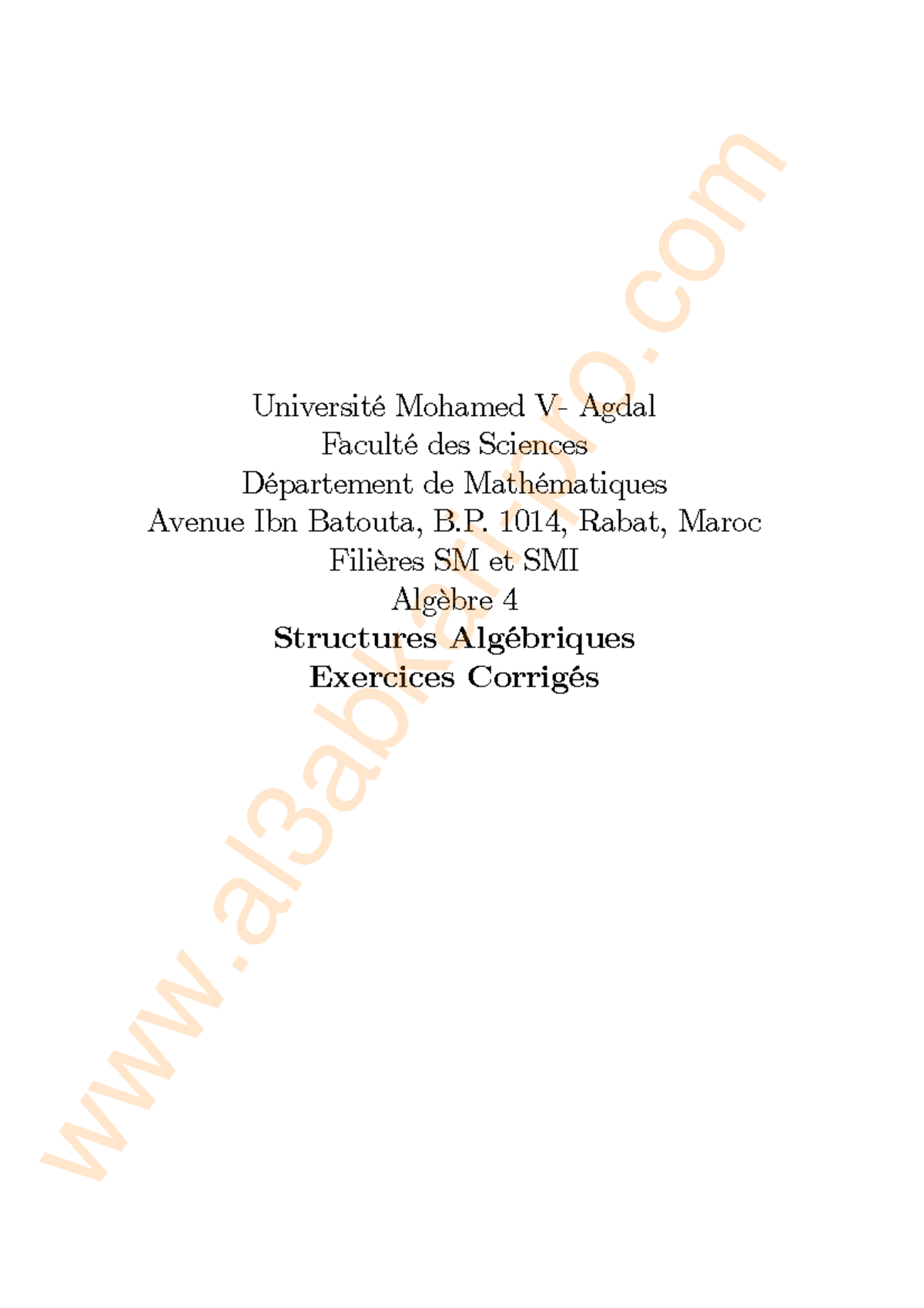 0 Exercicr CORG - ALGEBRE - - Studocu