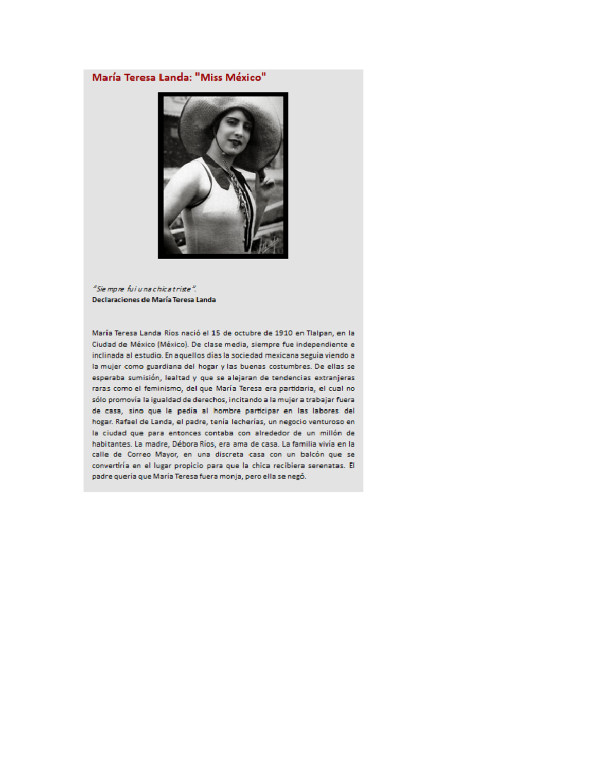 María Teresa Landa - Indispensable documentación para el estudio de ...