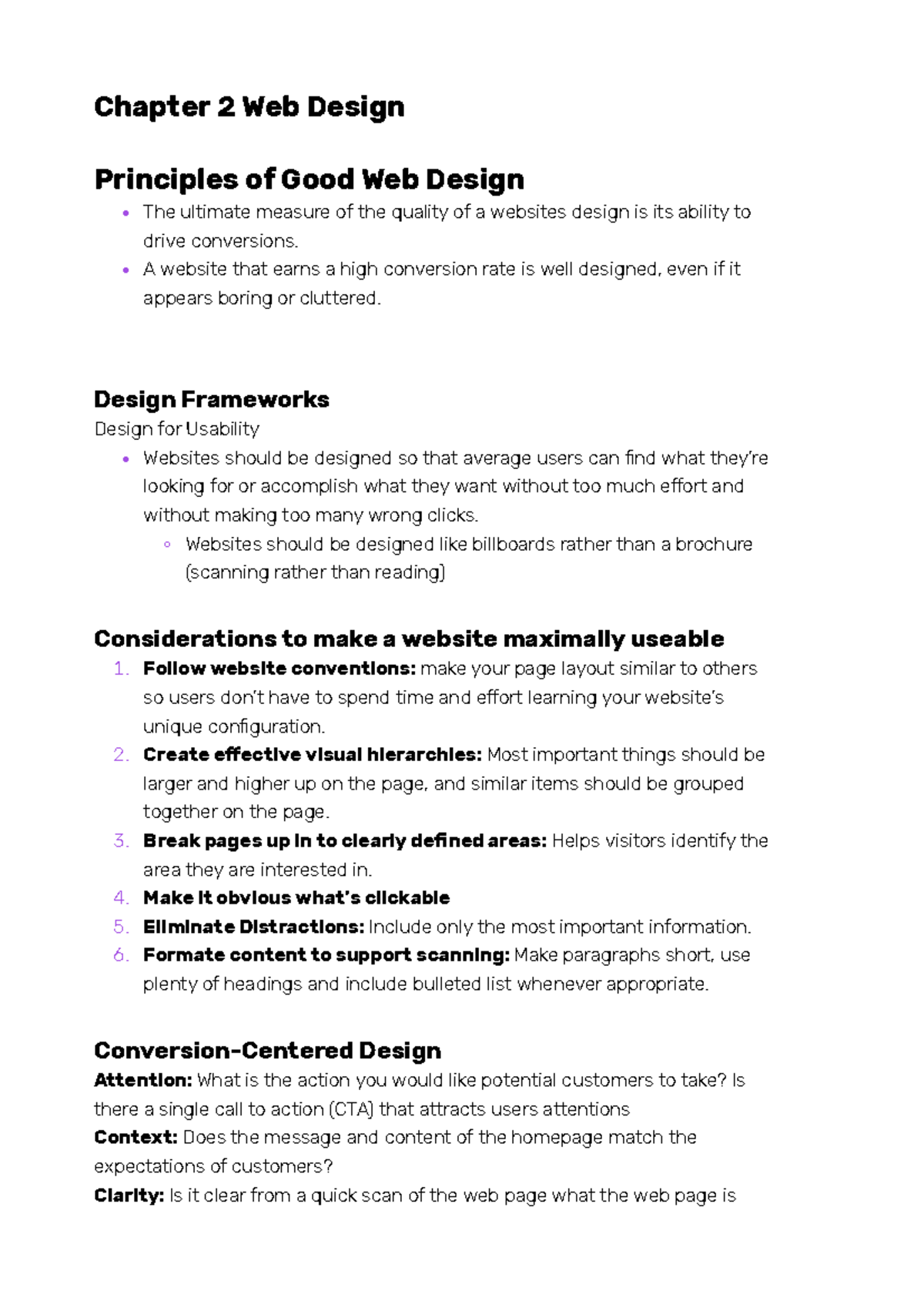 Chapter 2 Web Design - The ultimate measure of the quality of a ...