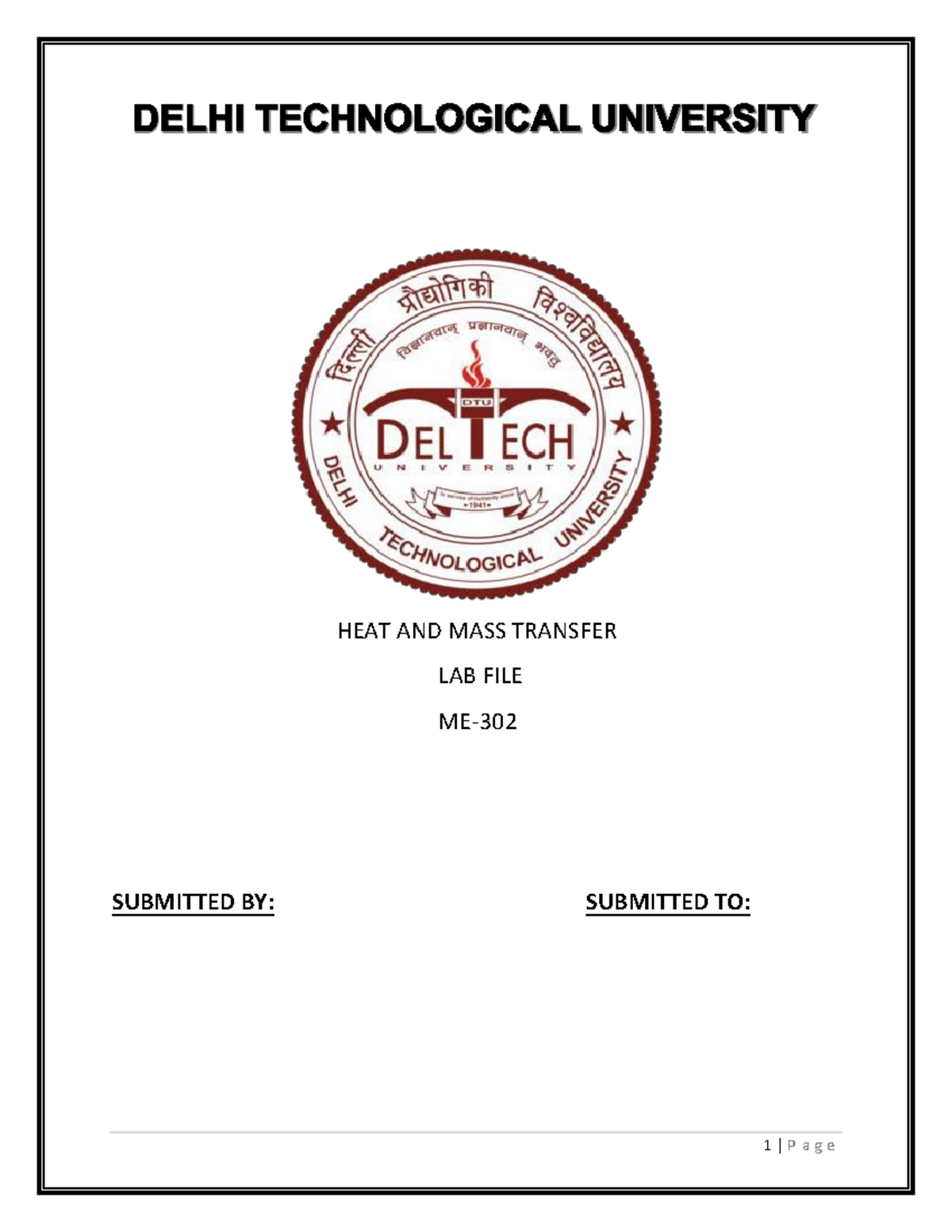 Heat and Mass Transfer Lab File - HEAT AND MASS TRANSFER LAB FILE ...