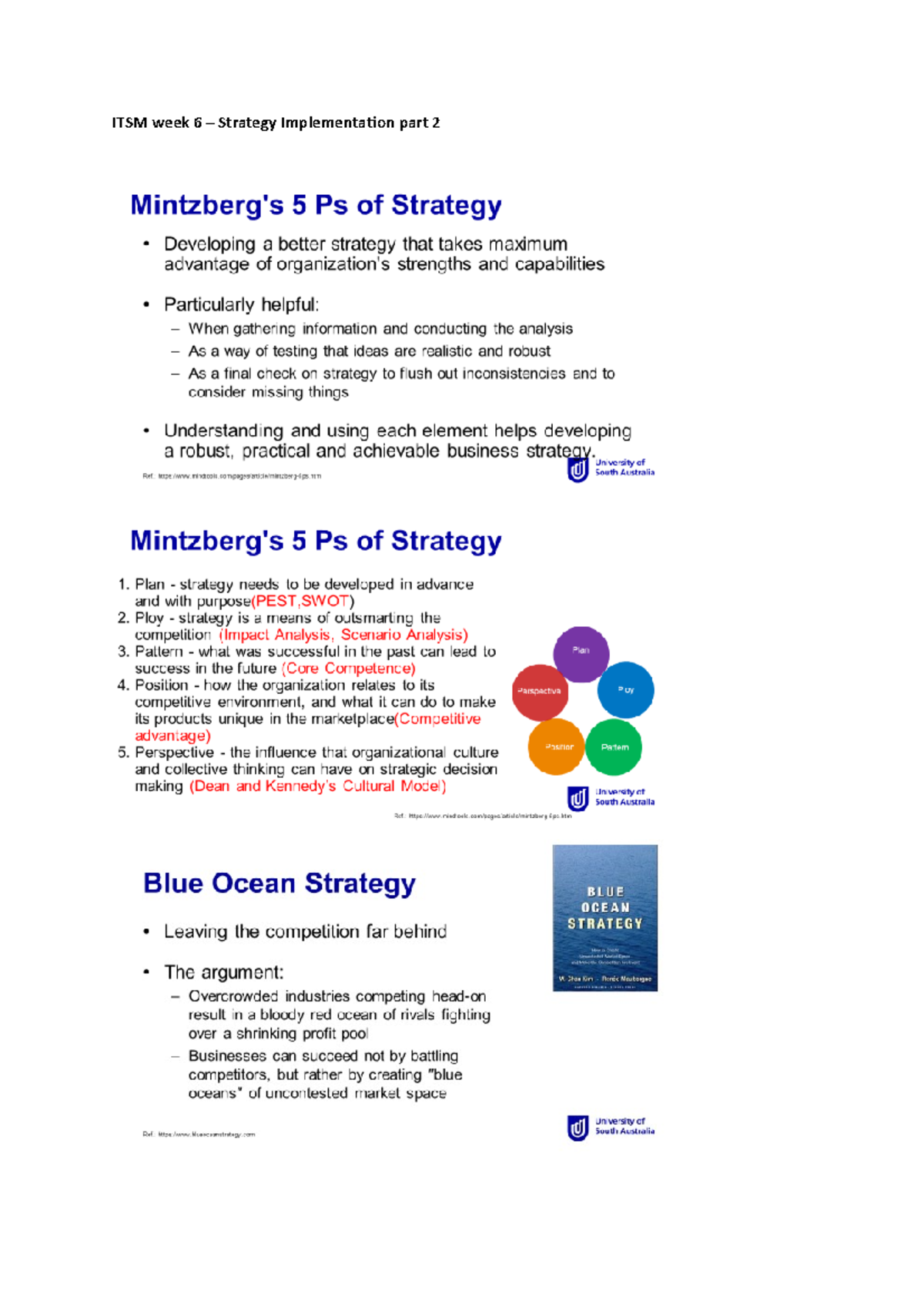 ITSM week 6 - IT Strategy Implementation (Part 2) - ITSM week 6 ...