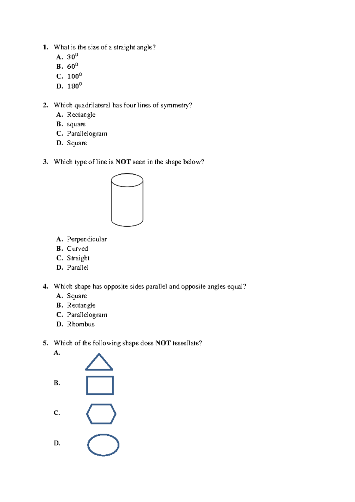 MATHEMATICS SECOND TER term 2024.pd - 1. What is the size of a straight ...