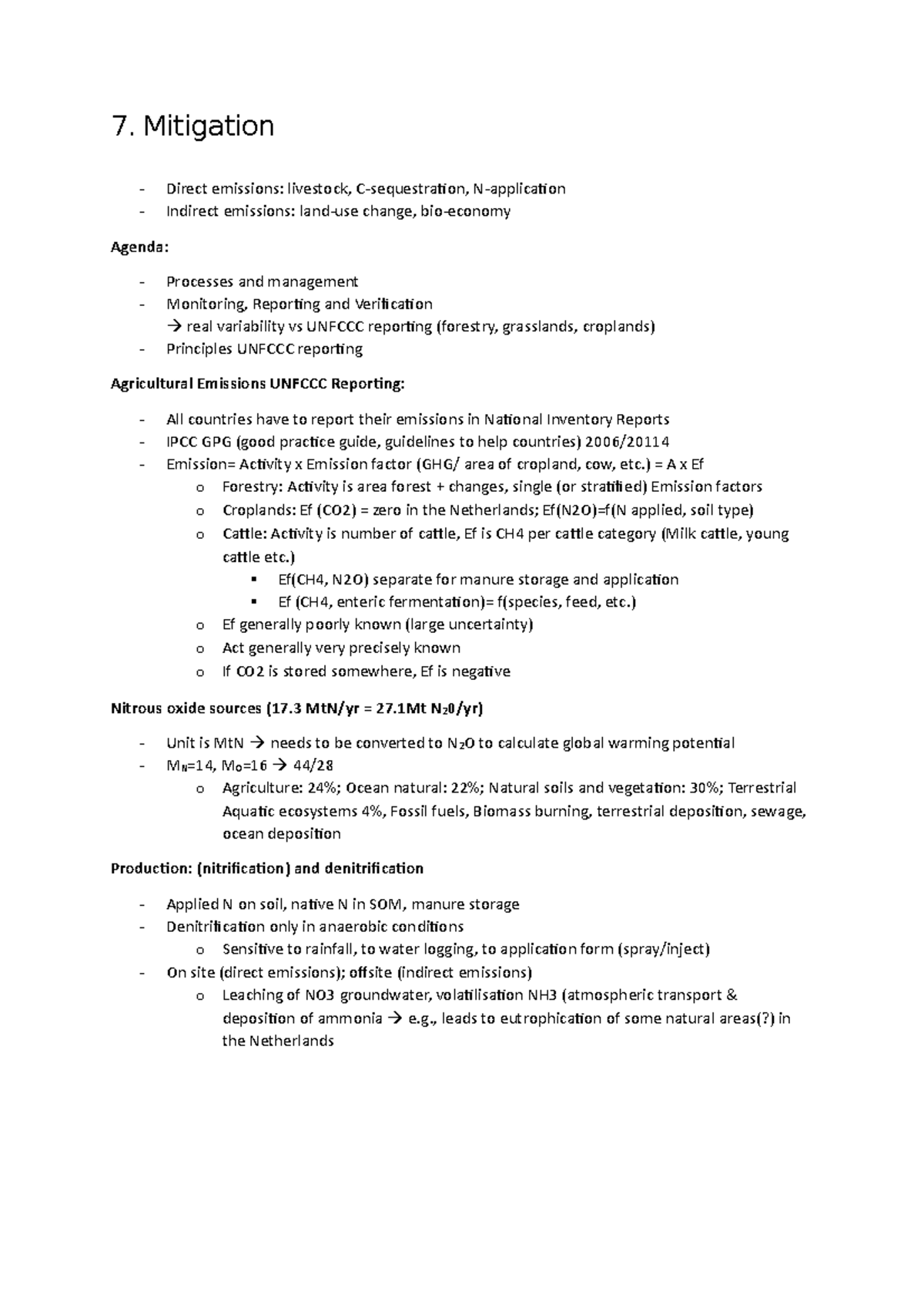 7. Mitigation CSA 2021 - 7. Mitigation Direct emissions: livestock, C ...