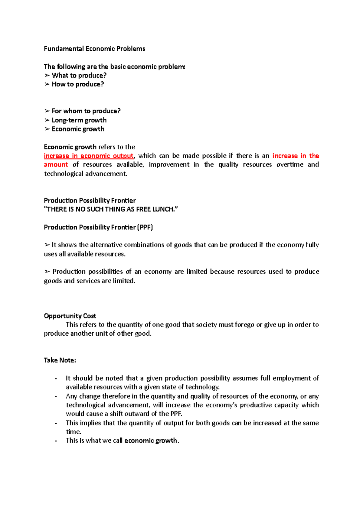 Market Economies - Fundamental Economic Problems The following are the ...