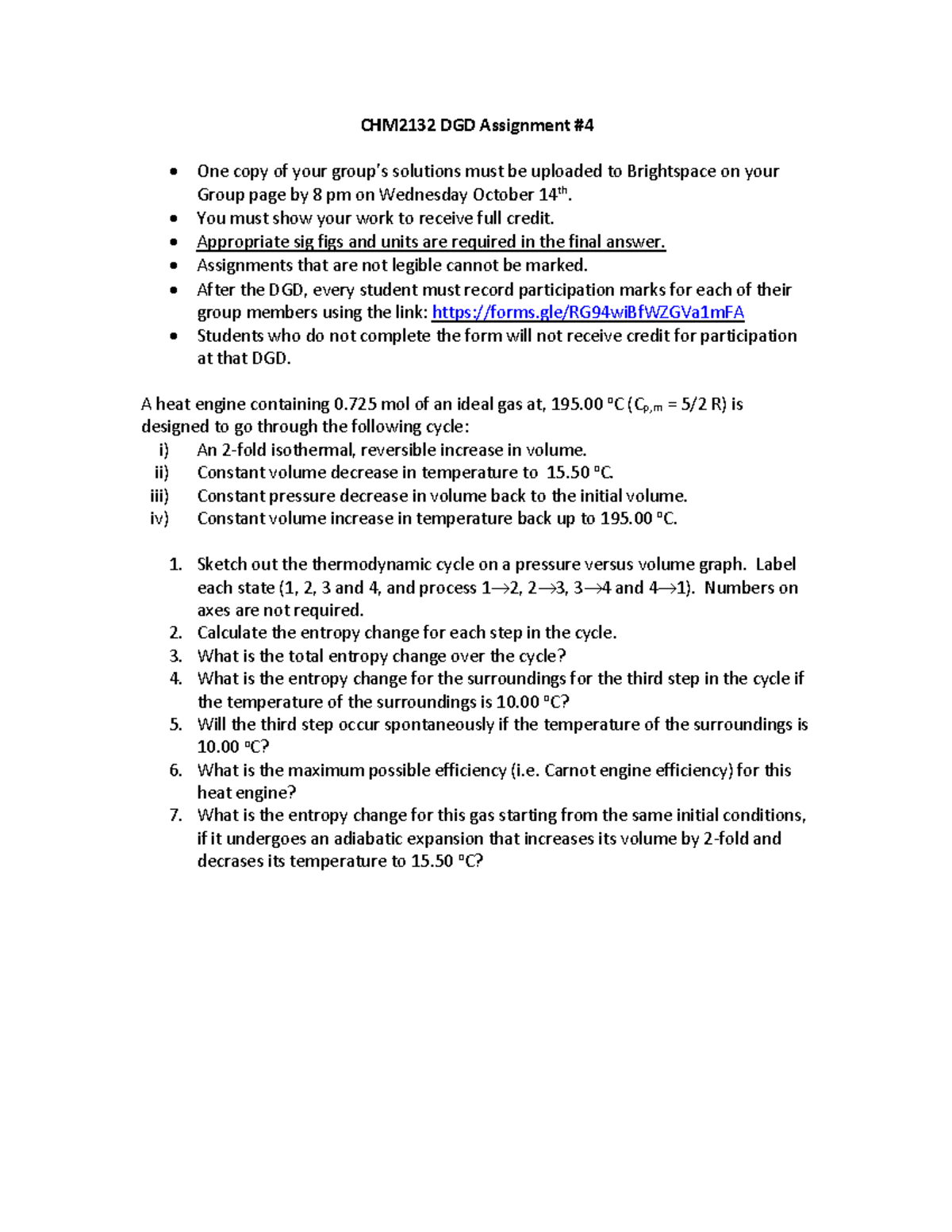 CHM2132 DGD assign 4 2020 - Warning: TT: undefined function: 32 CHM2132 DGD Assignment # One ...