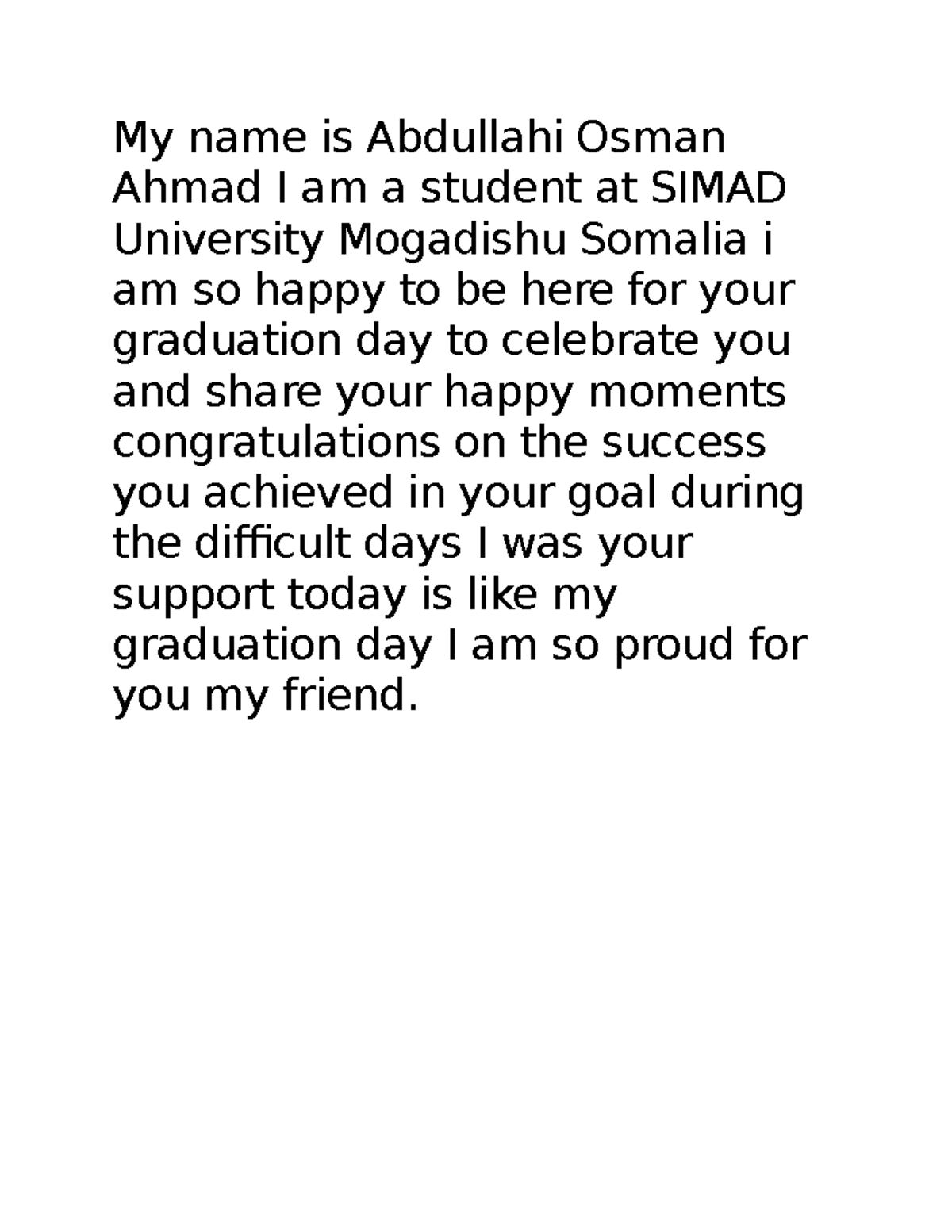 Congratulations - good - Studocu