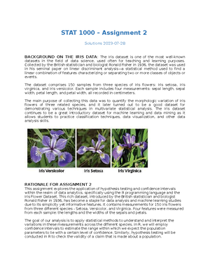 STAT 1000 Assignment 3 Shell - STAT 1000 - Assignment 3 Daniha Fiaz (7978947) 2023-04 ...