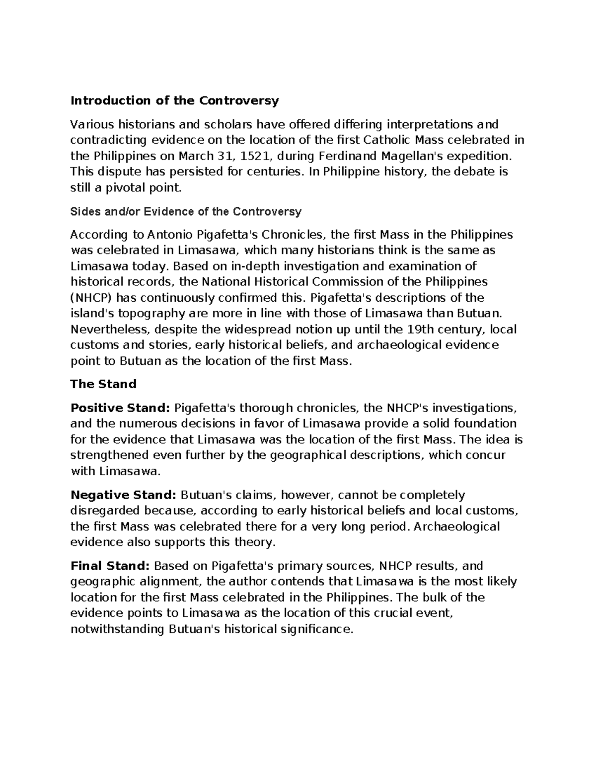 03 Task Performance 1 - Introduction of the Controversy Various ...