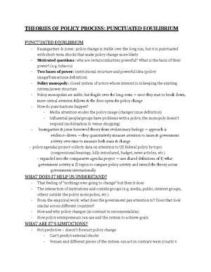 Policy Cycle Stages Model and Policy Typology Notes - RECAP Policy is ...