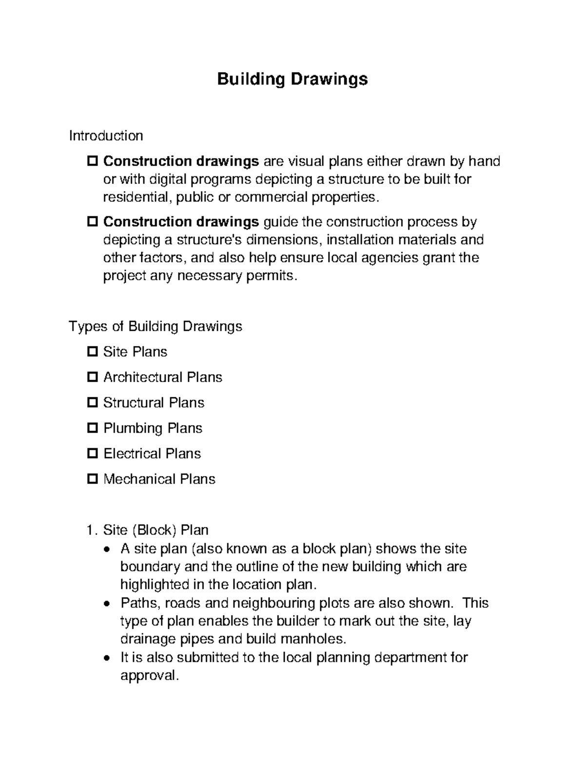 Building Drawings - Building Drawings Introduction Construction ...