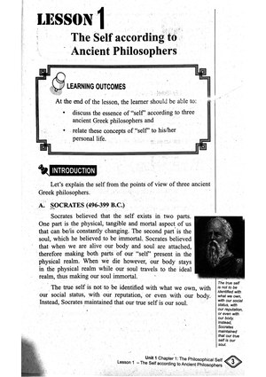 UTS reviewer - Understanding the Self The course deals with the nature ...