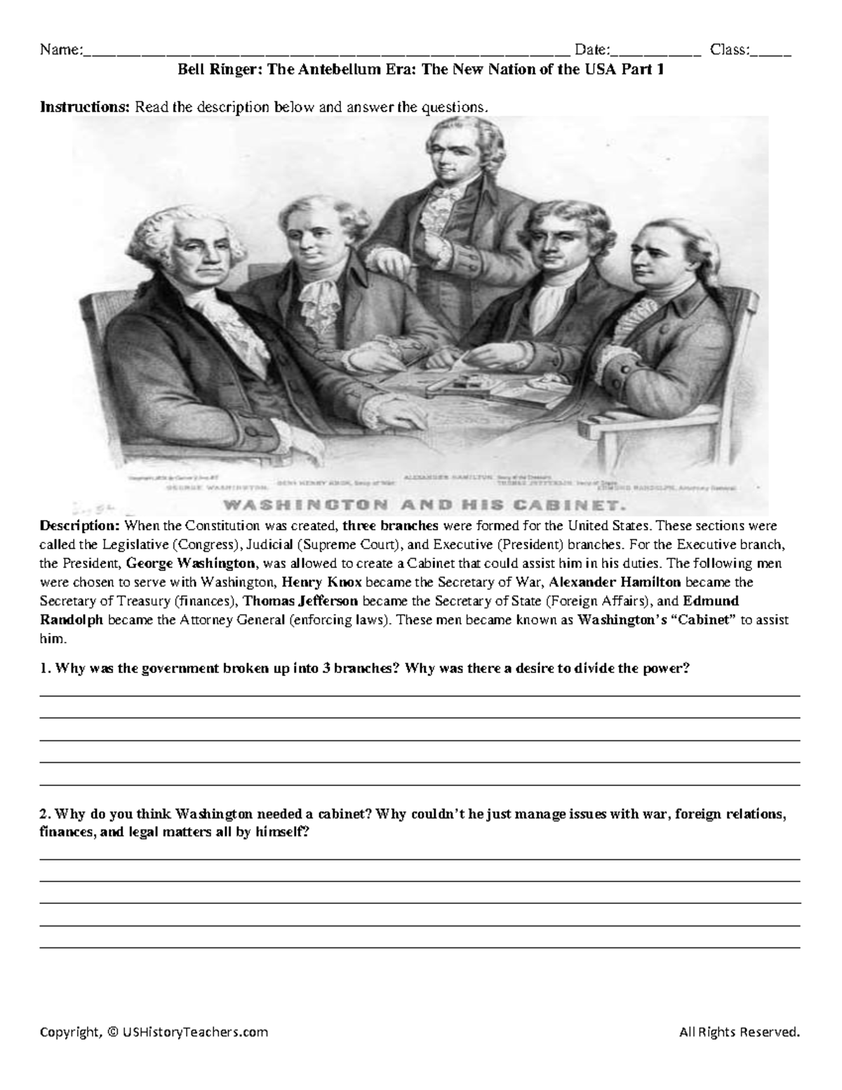 01 Bell Ringer Antebellum America The New Nation of the USA Part 1 ...