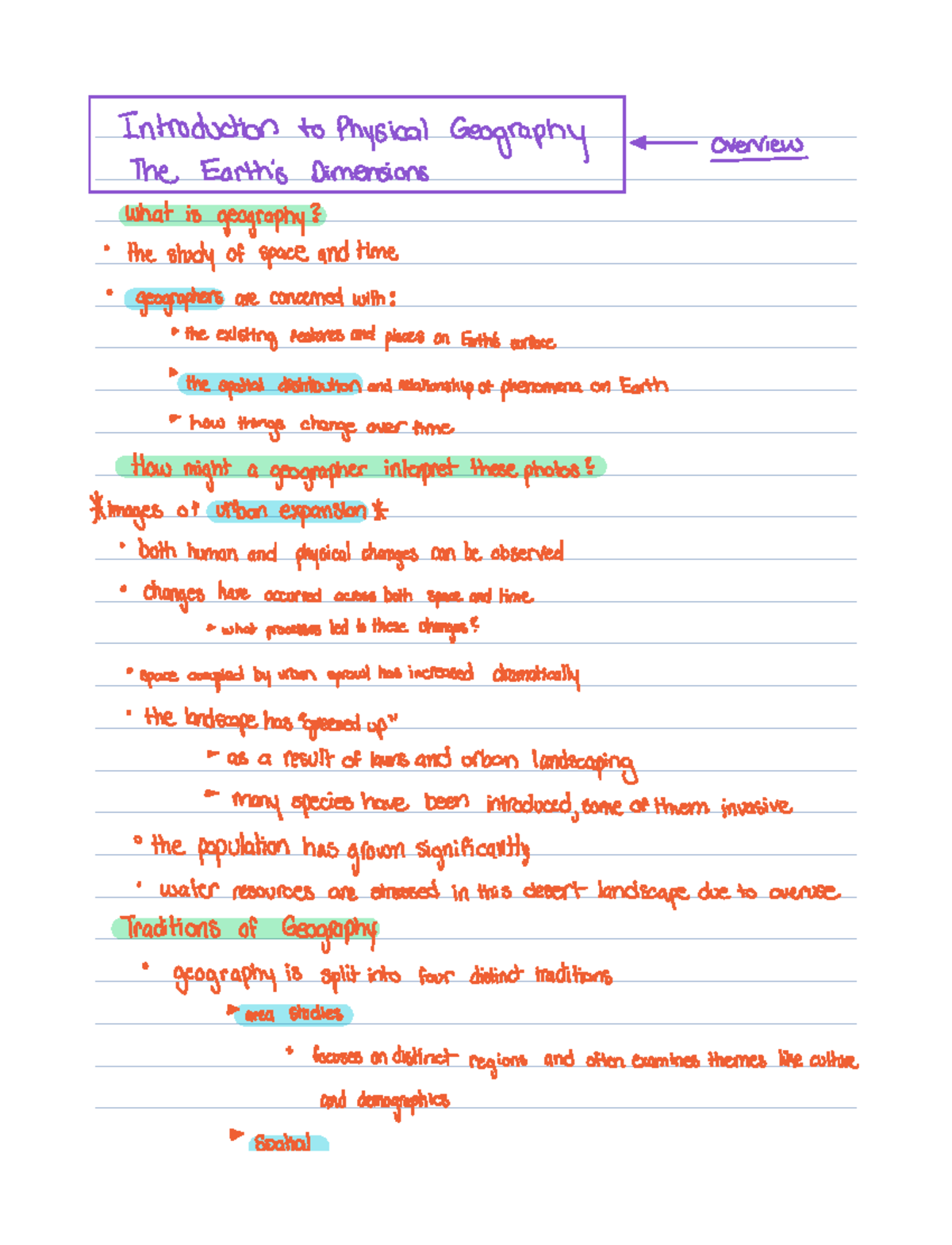Lecture 1 - Introduction to Physical ####### Geography Overview ...