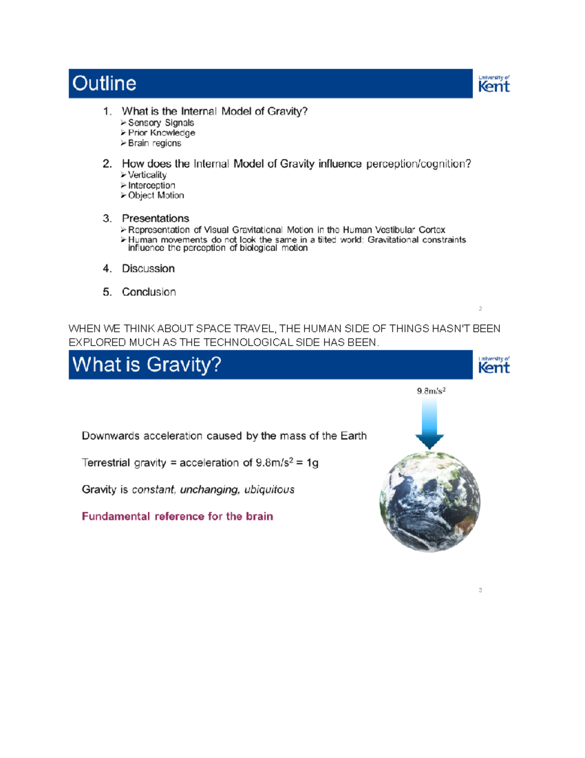 Gravity PART1 Internal Model OF Gravity - WHEN WE THINK ABOUT SPACE ...