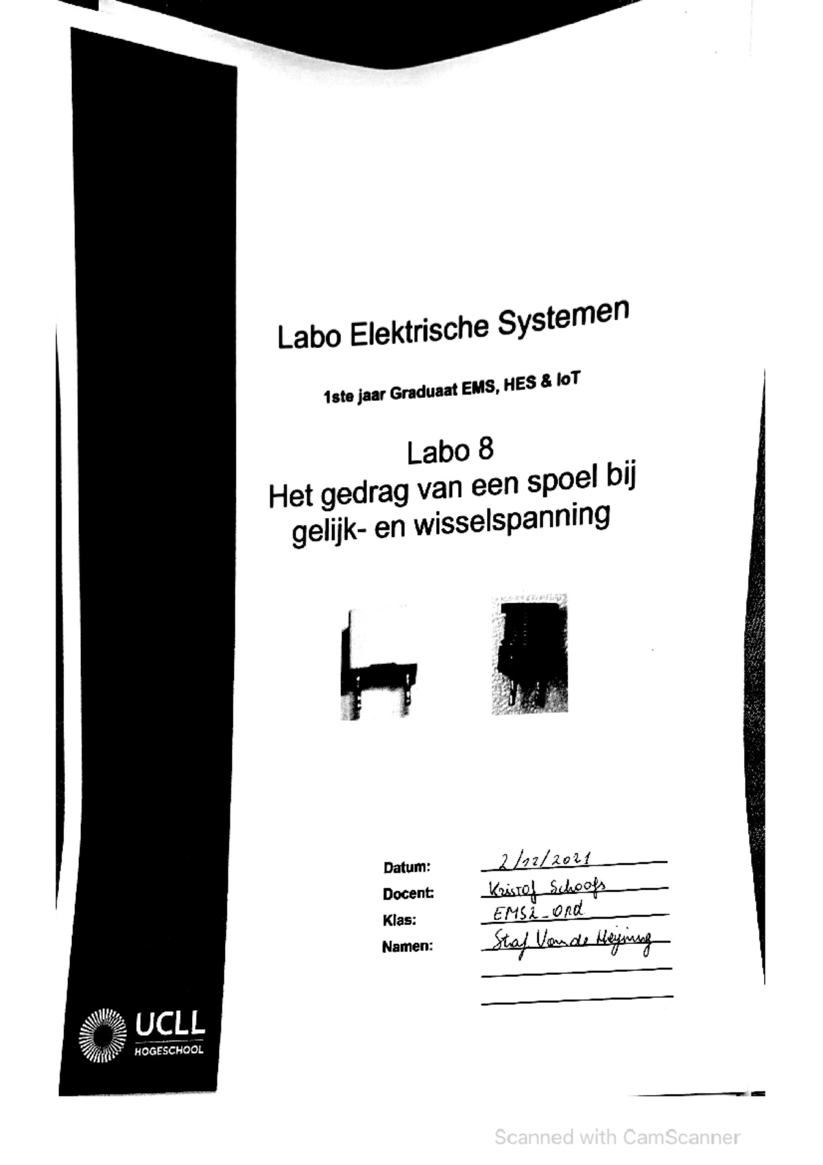 labo 8 het gedrag van een spoel bij gelijk en wisselspanning ...