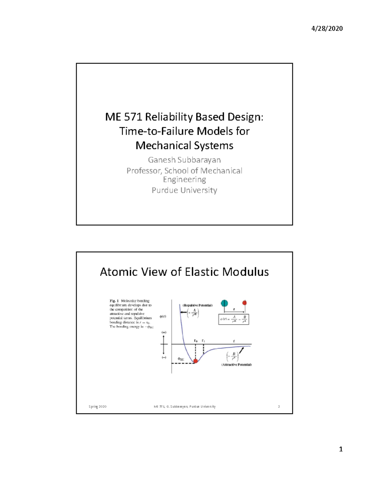 18 time to failure models for mechanical systems - ME 571 Reliability ...