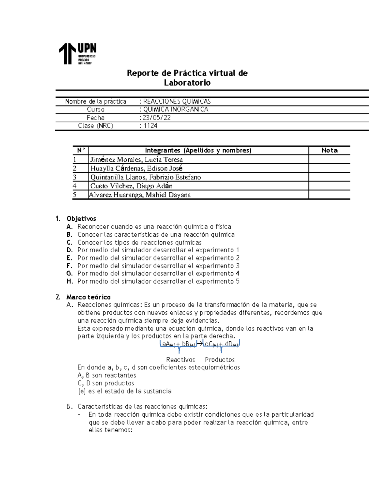 Laboratorio 7 - semana 7 - Reporte de Pr·ctica virtual de Laboratorio Nombre de la pr·ctica ...