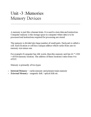 UNIT 2 DECO - digital electronics and computer organization unit-2 ...